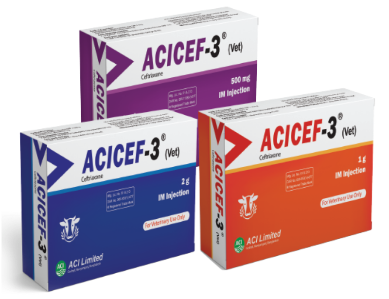 Acicef-3 Vet 500 IM Injection – Best Ceftriaxone Antibiotic for Cattle ...