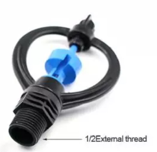 Micro Sprinkler Plastic 1/2 Inch Male Thread Spray Radius 3-6 Meter for ...