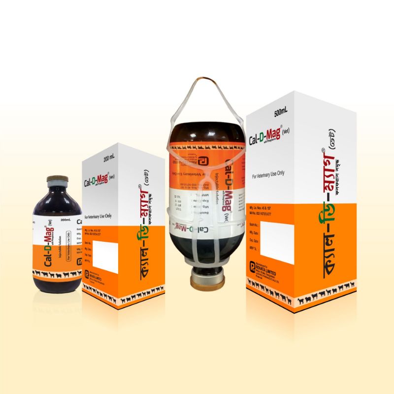 Cal-D-Mag Inj. - Treat Milk Fever & Hypomagnesaemia | 200ml | Agromukam ...