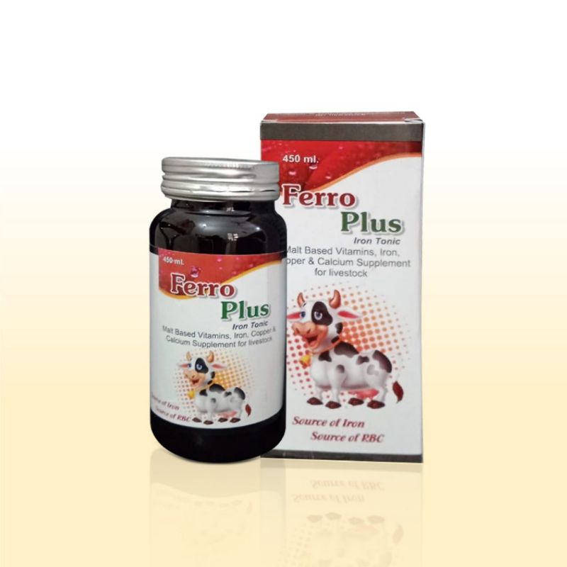 Ferro Plus Liquid 450ml | Nutritional Supplement for Cattle & Poultry | Agromukam-AgroMukam