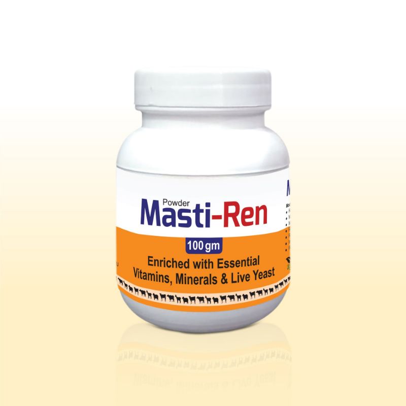 Masti Ren Powder 100gm Pot | Cattle Udder Health & Immune Enhancer | Agromukam-AgroMukam