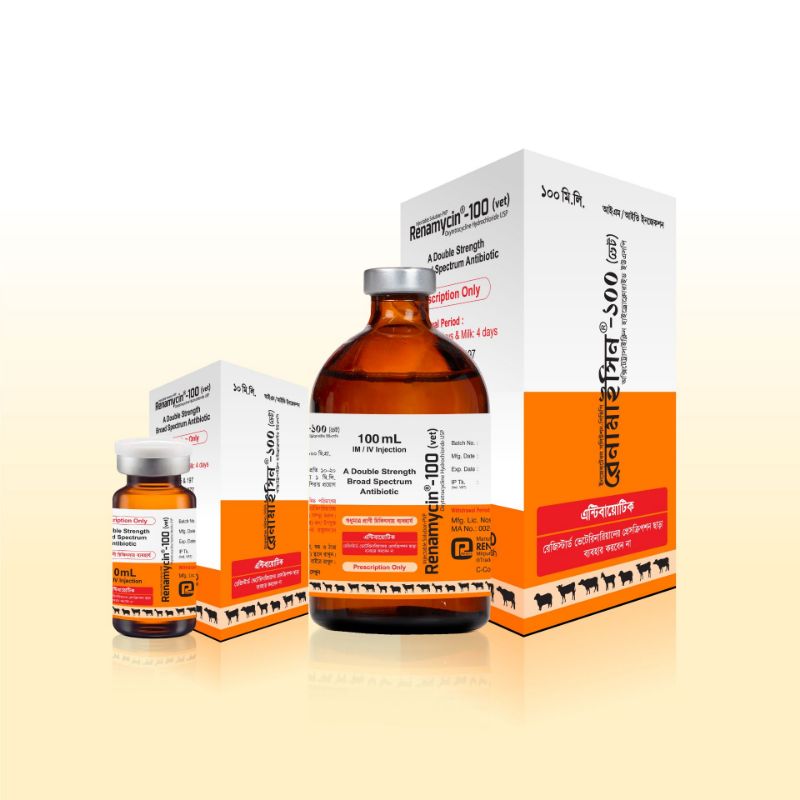 Renamycin 10 Injection 100ml | Broad-Spectrum Oxytetracycline for Livestock | Agromukam-AgroMukam