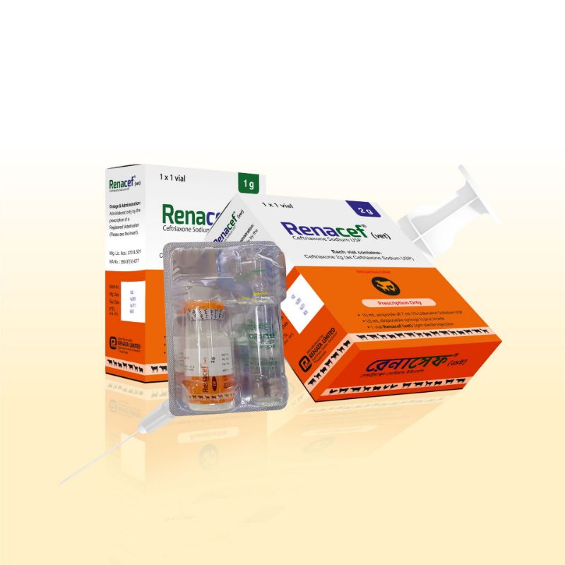Renacef Injection - 2 Gram: Stylish & Durable Cattle Medication-AgroMukam
