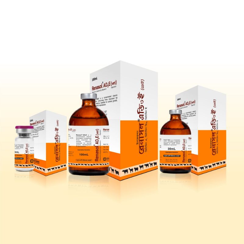 Renasol AD3E Inj. - 100ml - Boost Fertility & Nourish Your Cattle-AgroMukam