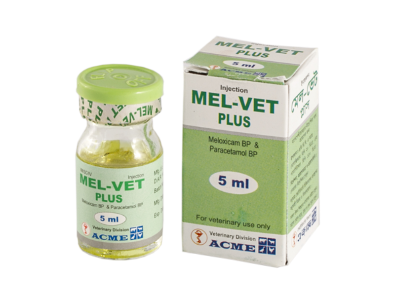 Mel-Vet Plus Injection 5 ml | Effective NSAID & Pain Relief for Livestock-AgroMukam