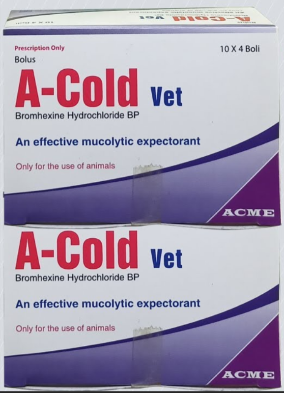 A-Cold Vet Bolus 100 mg (10 × 4's) - Stylish and Durable for Cattle ...