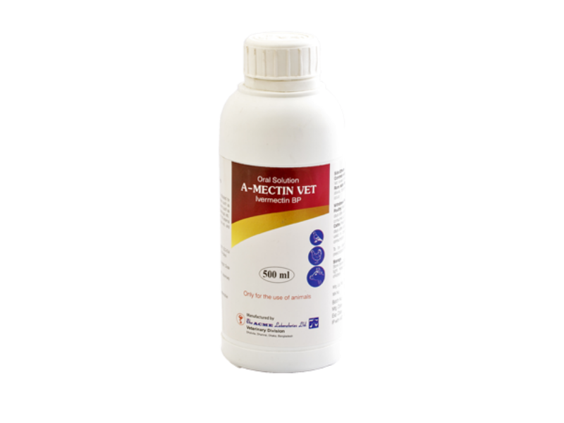 A-Mectin Vet Oral Solution 500 ml - The Stylish & Effective Solution for Poultry, Birds & Cattle ...