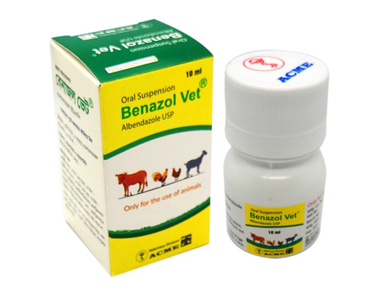 Best Benazol Vet Oral Suspension 10ml for Poultry & Livestock-AgroMukam