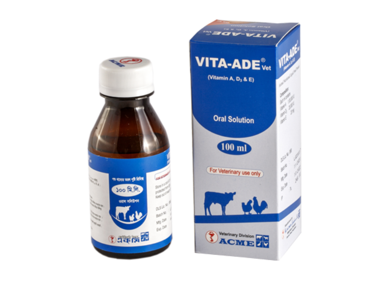 Vita-ADE Vet Oral Solution 100 ml - Boost Fertility & Immunity-AgroMukam