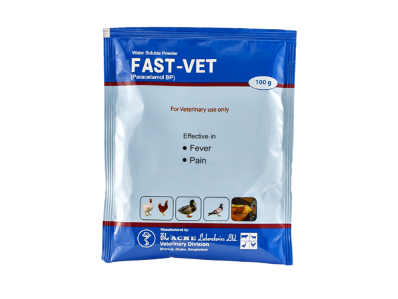 Fast-Vet WSP 100 gm: Stylish, Durable Poultry Fever & Stroke Prevention ...
