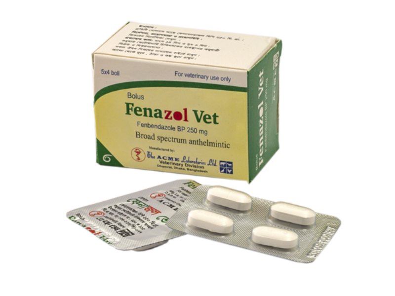 Fenazol Vet Bolus (5 × 4's) - Stop Parasites, Boost Growth-AgroMukam