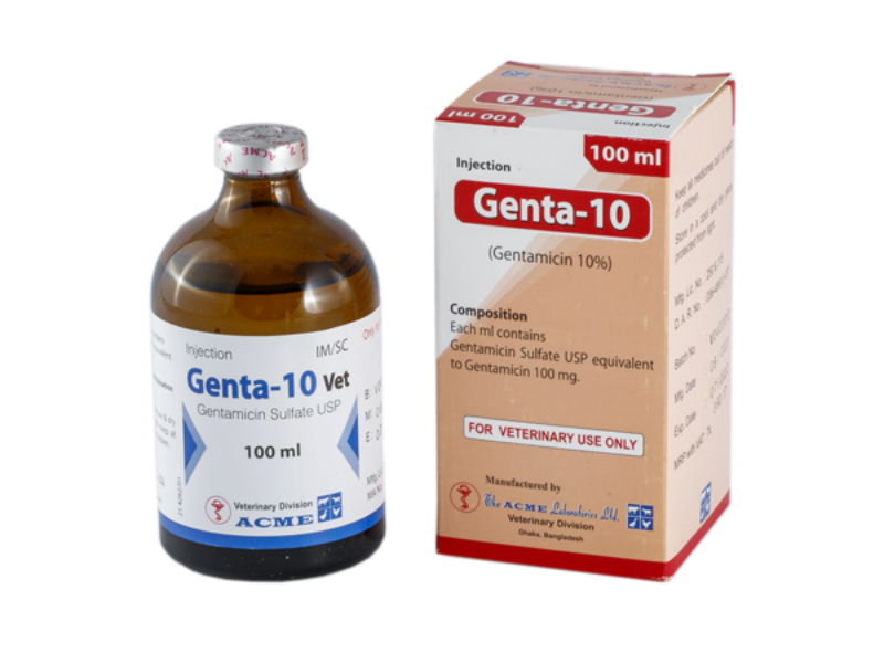 Best Genta-10 Vet Injection for Cattle, Sheep & Horses-AgroMukam