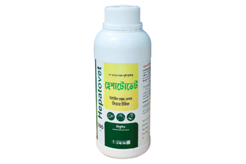 Hepatovet Oral Solution 500 ml | Liver Tonic & Hepatoprotective Solution -AgroMukam