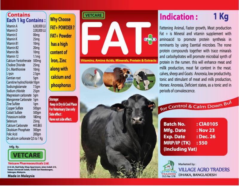 Boost your cattle's growth with FAT PLUS 1kg!-AgroMukam