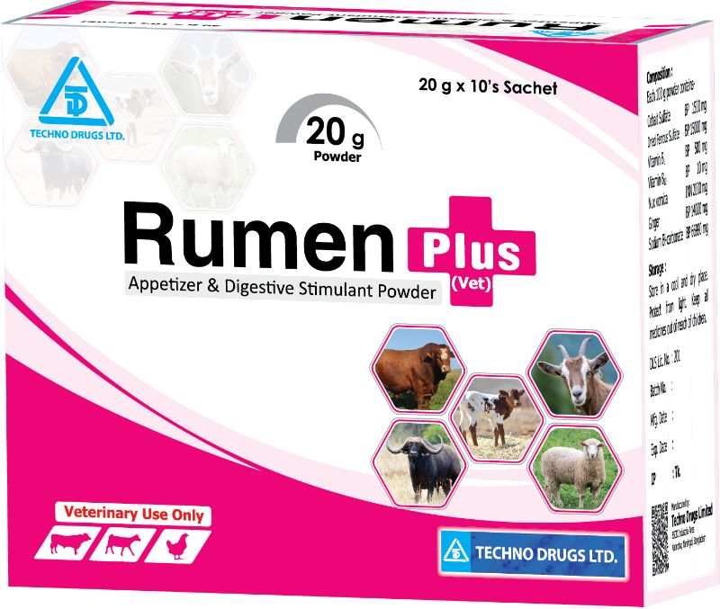 Rumen Plus (20gm x 10) - Boost Your Cattle's Digestive Health-AgroMukam