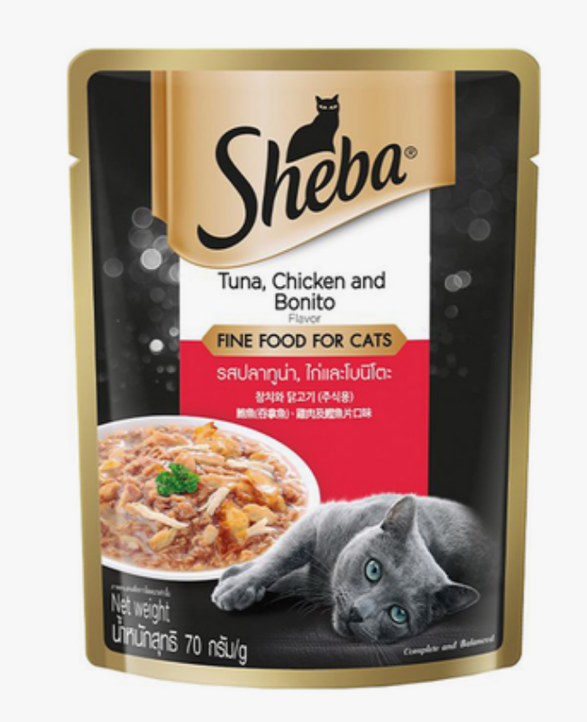 Sheba Pouch Tuna & Chicken 70gm-AgroMukam
