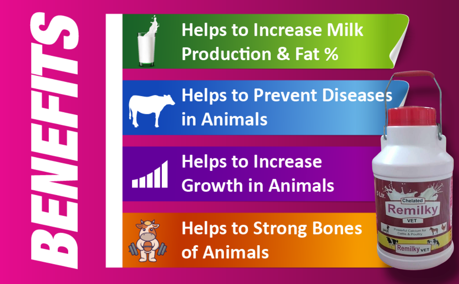 Remilky Vet 5 L: Stylish & Durable Calcium Supplement for Cattle-AgroMukam