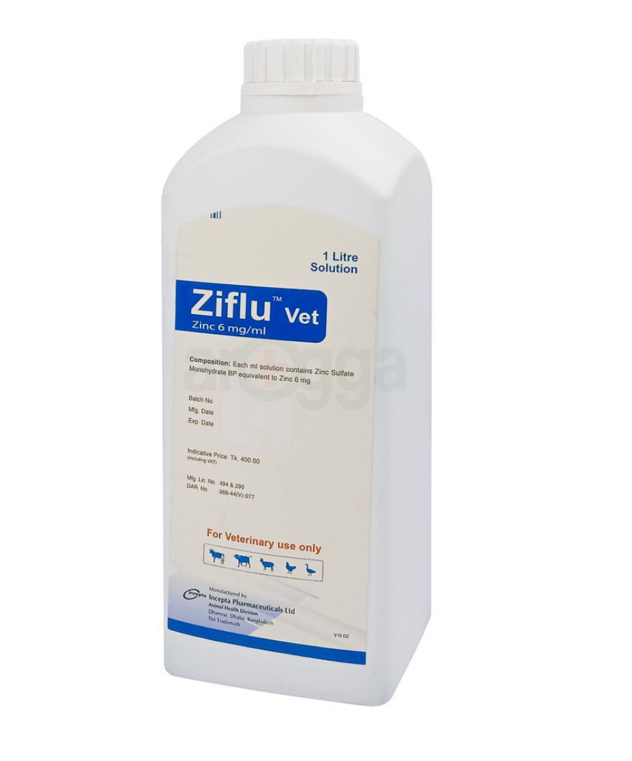 Ziflu Vet 1L - Boost Livestock Health and Immunity-AgroMukam