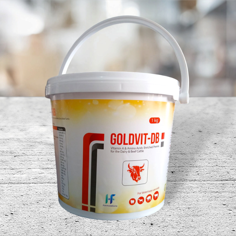 GOLDVIT DB 1kg: The Ultimate Calcium Supplement for Cattle-AgroMukam