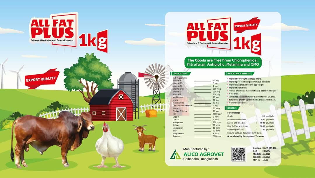 All FAT PLUS 1KG: Boost Growth & Improve Health in Bangladesh-AgroMukam