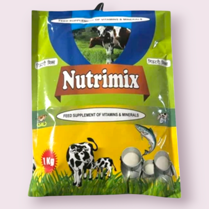 Nutrimix 1kg - Cattle Nutrition Supplement - Enhance Growth & Milk Production-AgroMukam